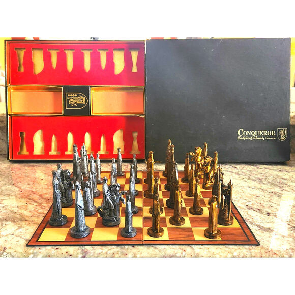 Ganine | Toys | Conqueror Sculptured Chess Set By Ganine Vintage Set ...